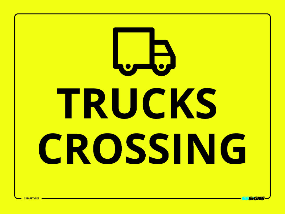 Trucks Crossing - SSSafety025 – SS Signs Online