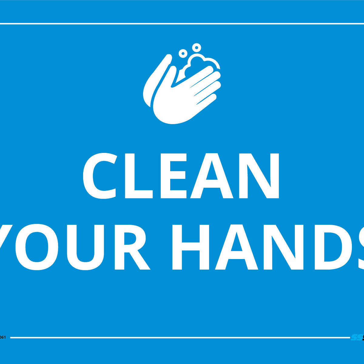 Clean Your Hands Sign - SSSafety061