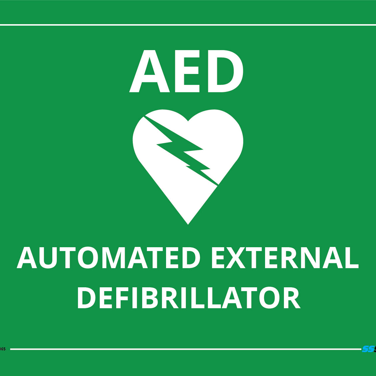 AED - Automated External Defibrillator - SSSafety065 – SS Signs Online