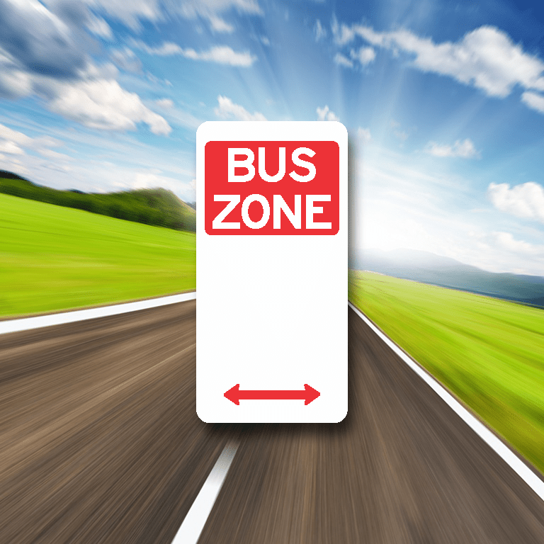 Bus Zone Sign | 225mm x 450mm | SS Signs – SS Signs Online