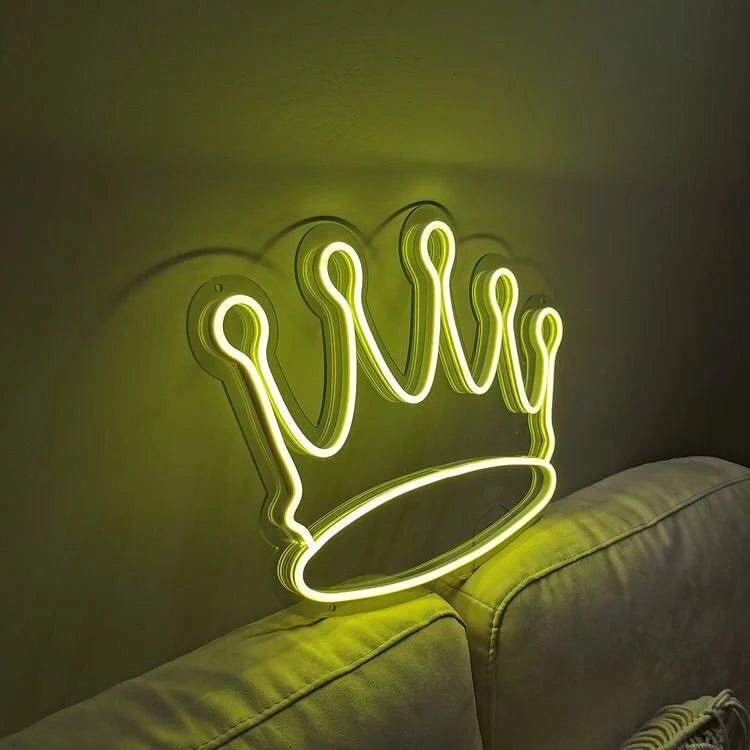 Crown Neon Sign - Royal Décor in 9 Colors – SS Signs Online