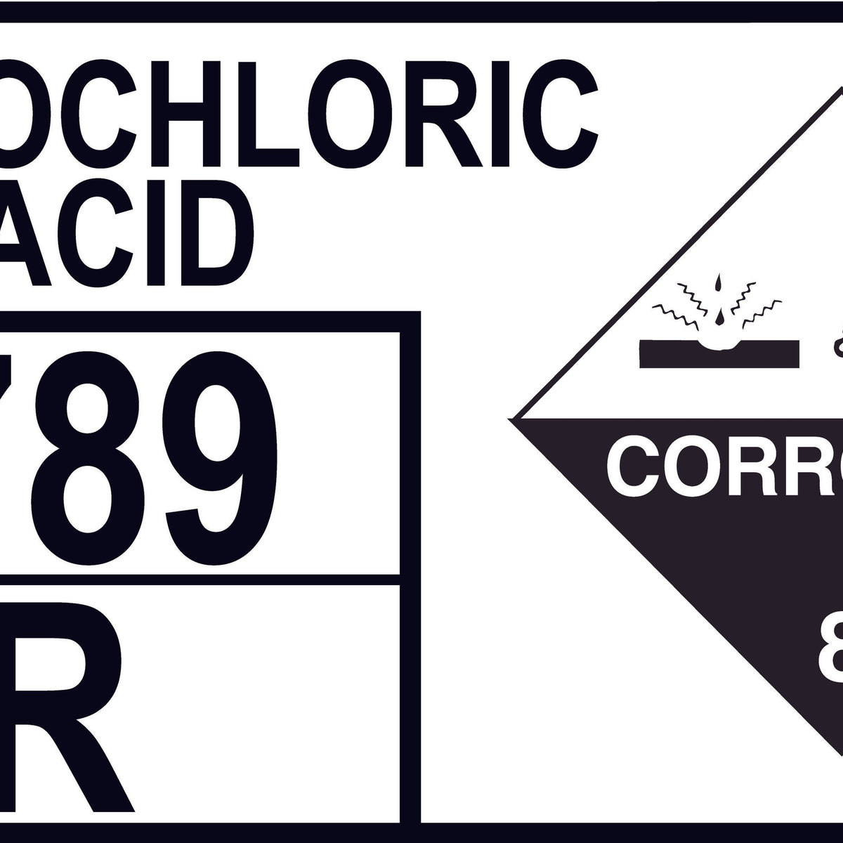 Emergency Information Panel - Hydrochloric Acid - Storage
