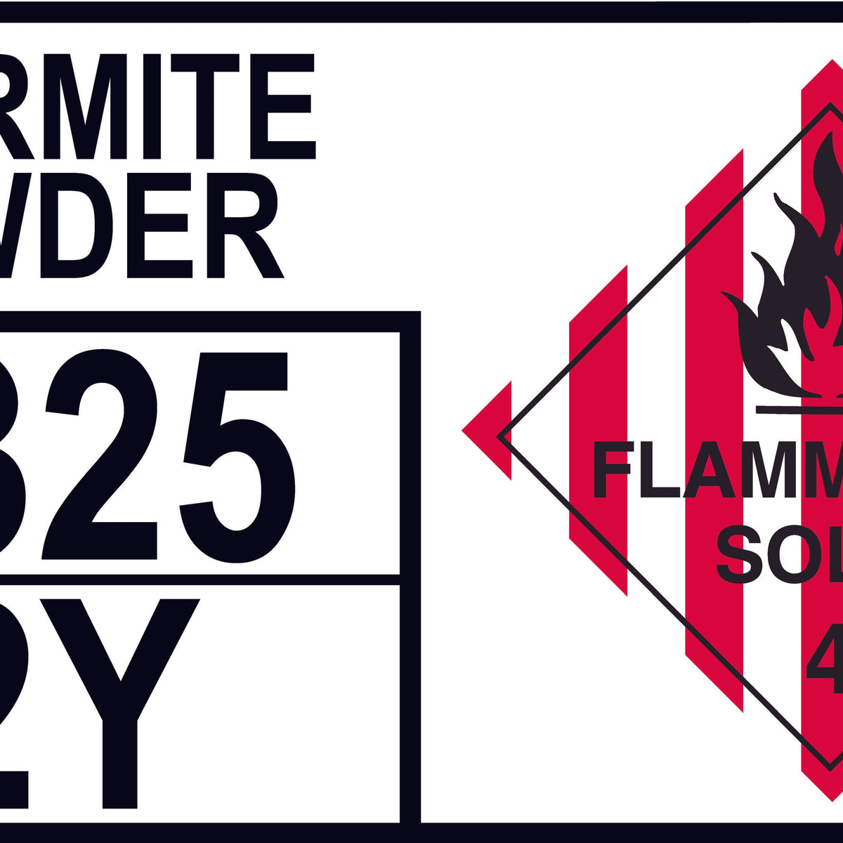 Emergency Information Panel - Thermite Powder - Storage