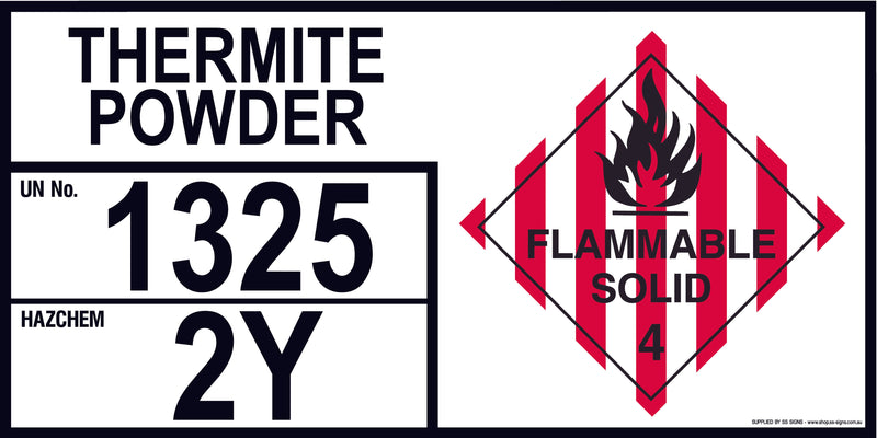 Emergency Information Panel - Thermite Powder - Storage – SS Signs Online