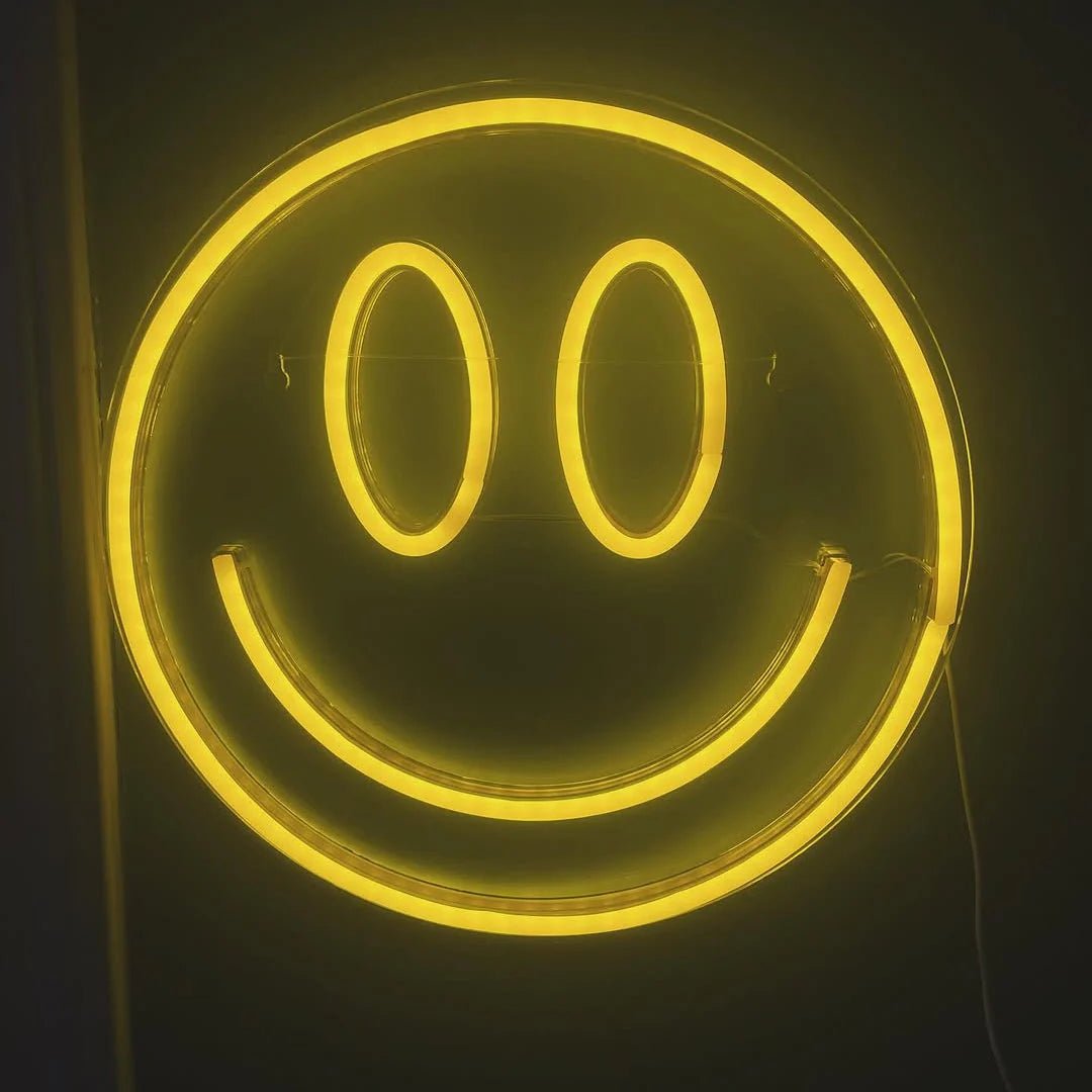 Happy Emoji Neon Sign – Brighten Your Space! – SS Signs Online