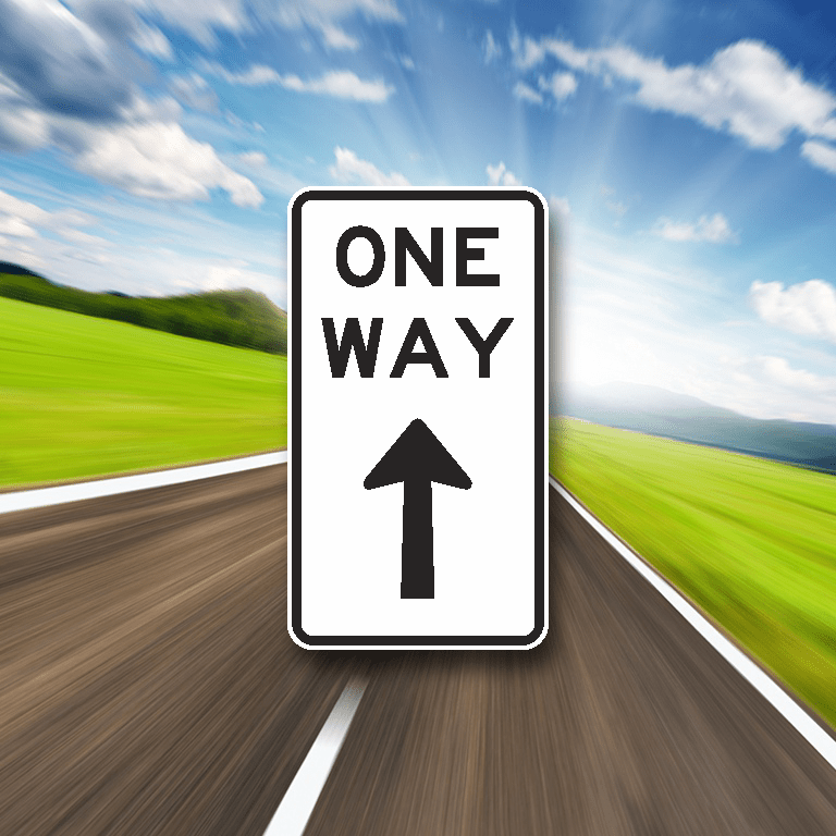 One Way High-Quality Metal Traffic Sign | SS Signs – SS Signs Online