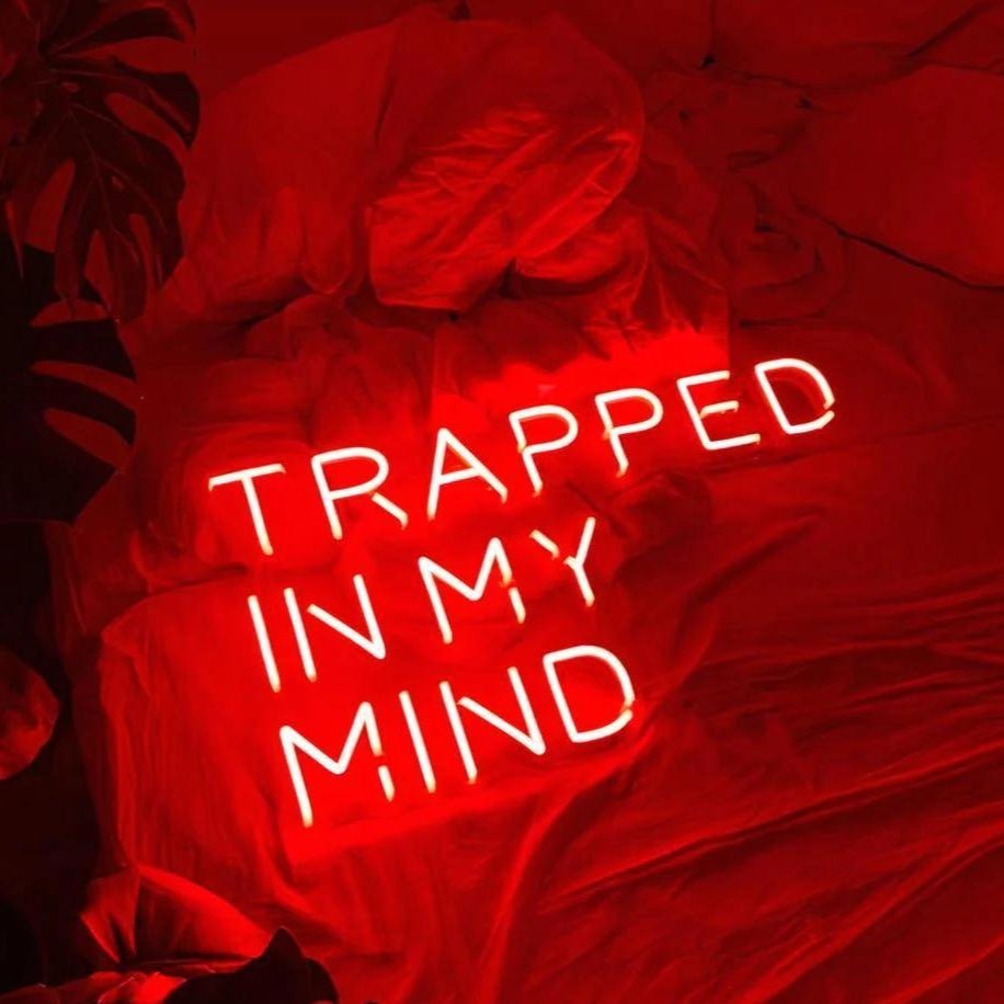 TRAPPED IN MY MIND Neon Sign - Customizable Design