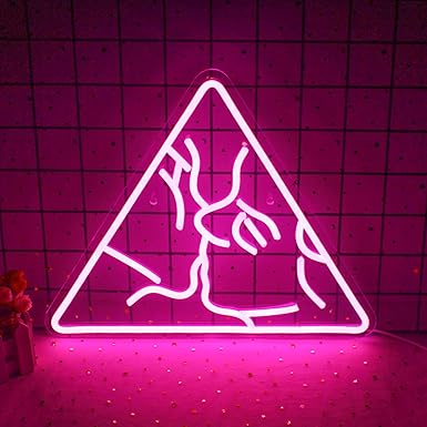 Triangle Kiss Neon Sign - Illuminate Your Space